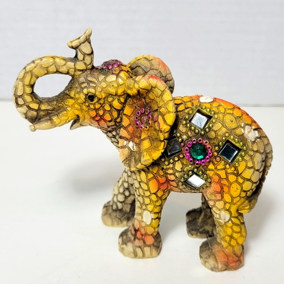 Accents | Mosaic Mirrored Multicolor Elephant Art Figurine | Poshmark
